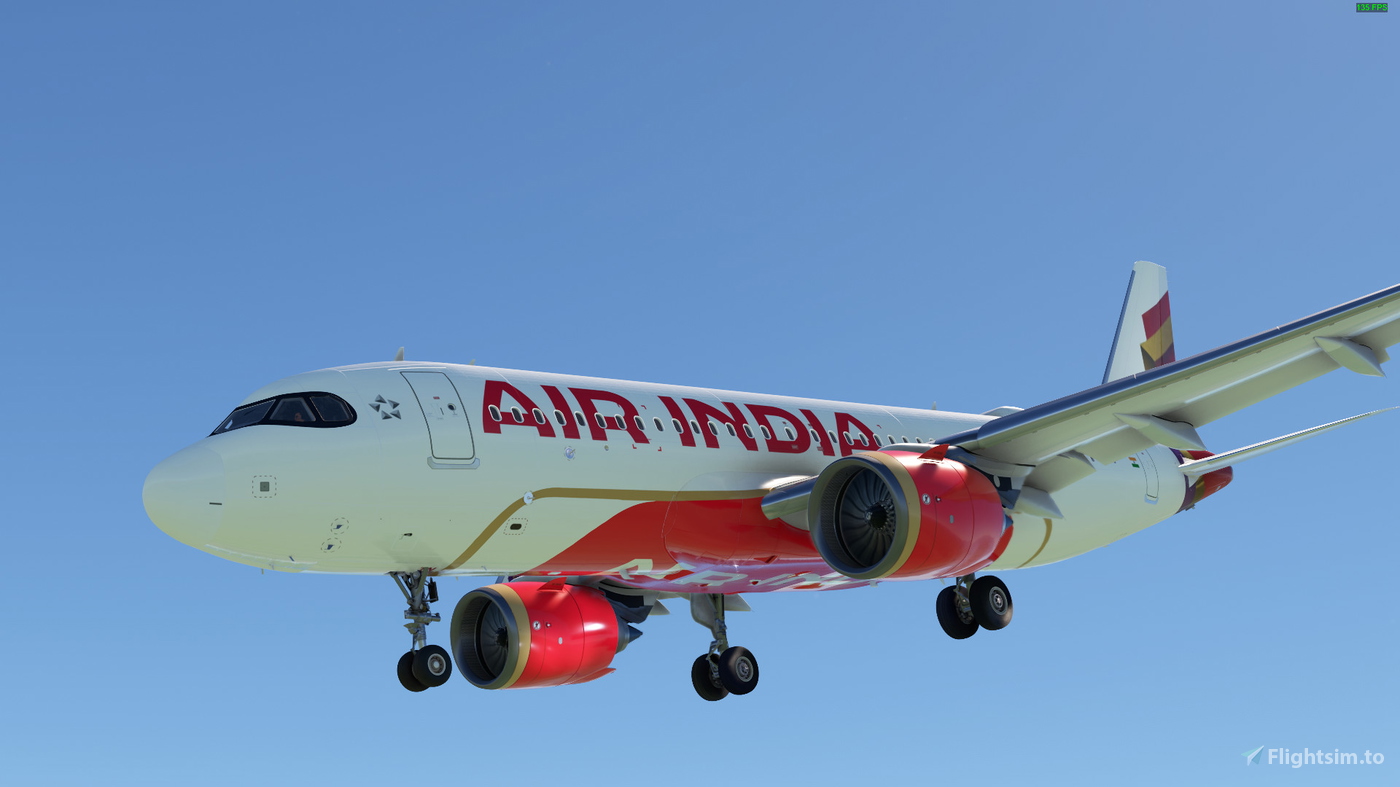 FlyByWire A32NX Air india A320Neo "VT-RTN" New Livery 'The Vista' for ...