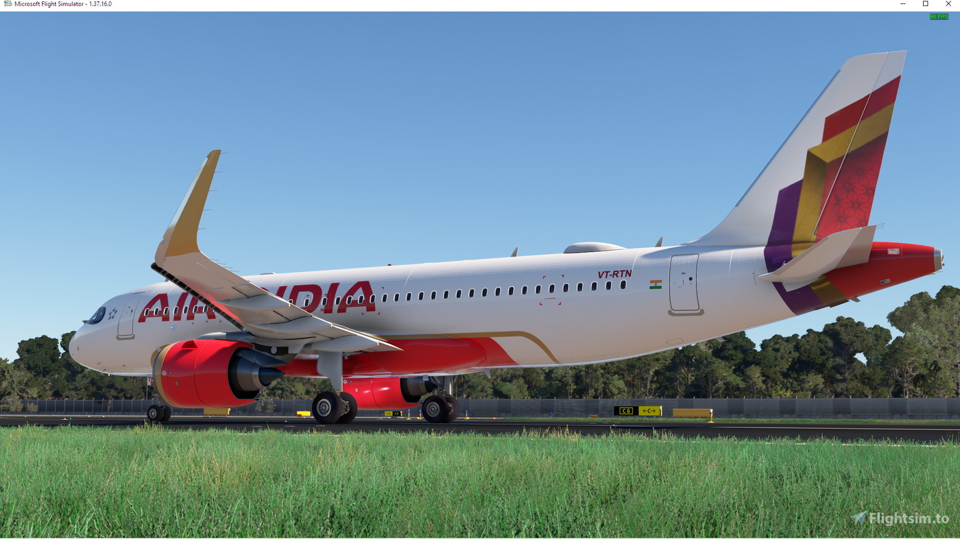 FlyByWire A32NX Air india A320Neo "VT-RTN" New Livery 'The Vista' for ...