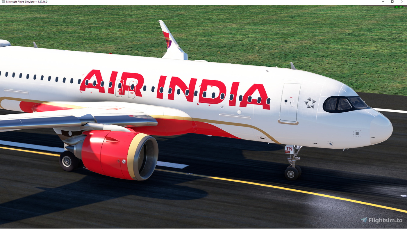 FlyByWire A32NX Air india A320Neo "VT-RTN" New Livery 'The Vista' for ...