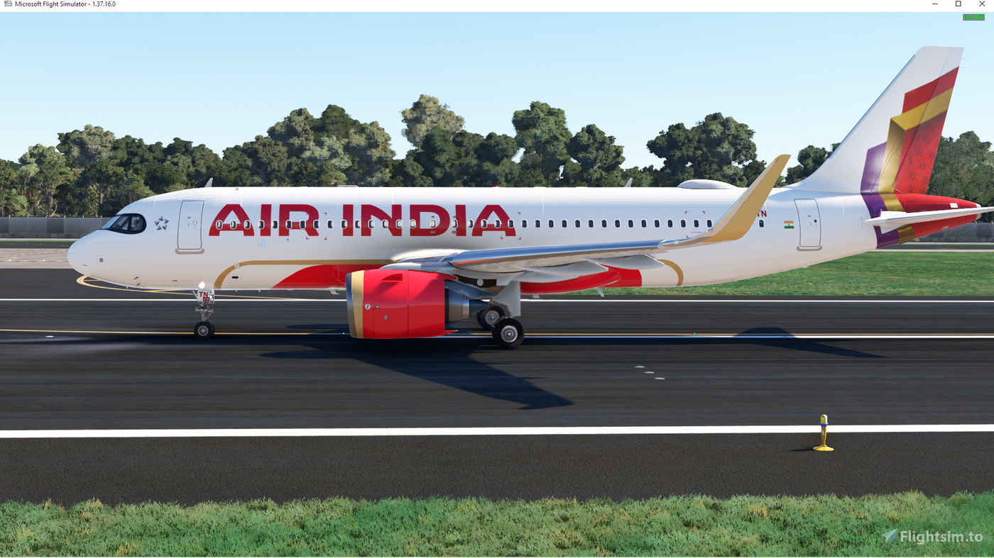 FlyByWire A32NX Air india A320Neo "VT-RTN" New Livery 'The Vista' for ...