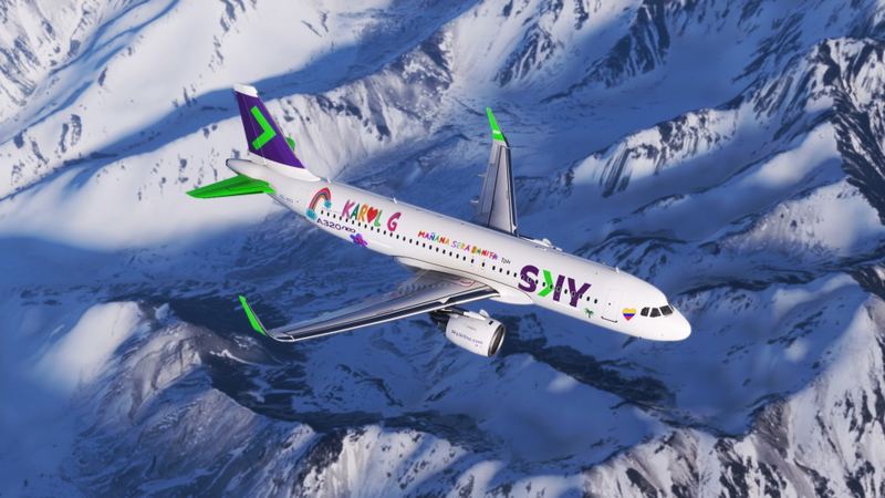 [A32NX] FBW Airbus A320neo Sky Airlines CC-AZS "Karol G Tour" for ...