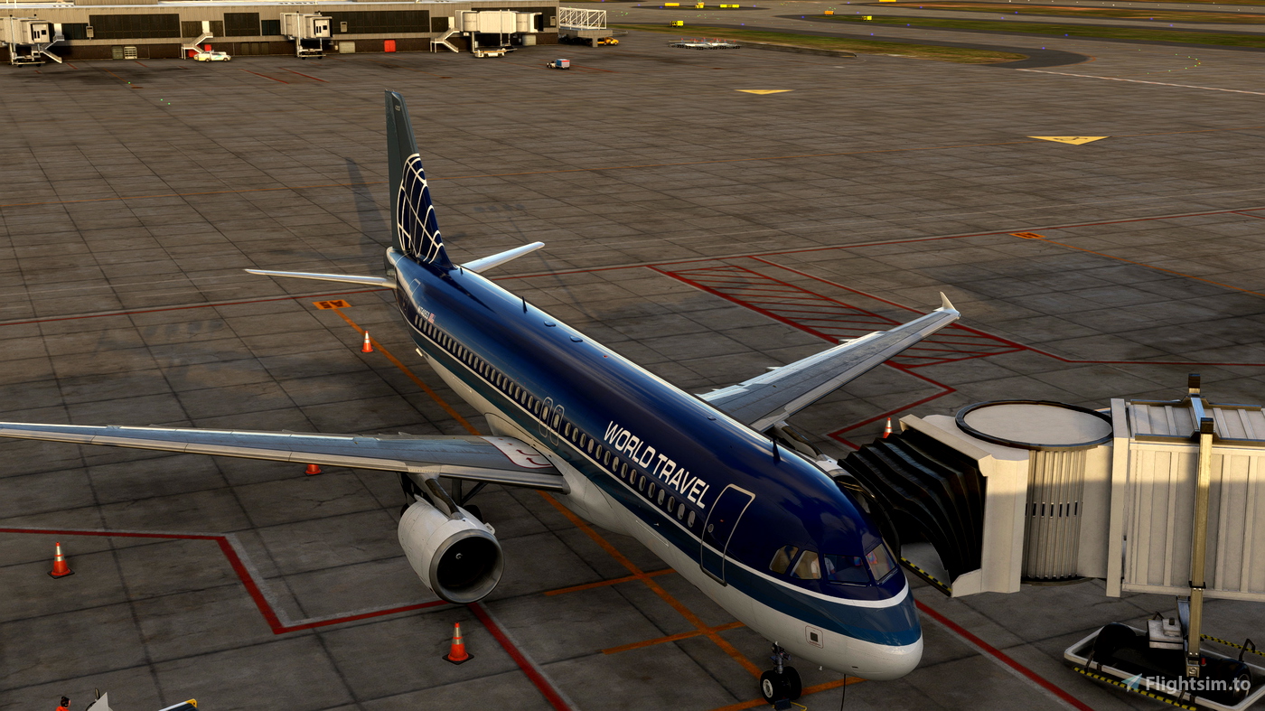 Fenix A320-200 V2 CFM World Travel Airlines Livery (FSX/MSFS Modern Style) for Microsoft Flight ...