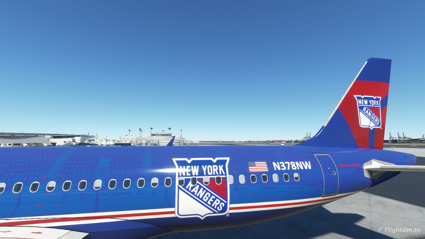 Fenix A320 Delta Air Lines New York Rangers N377NW for Microsoft Flight ...