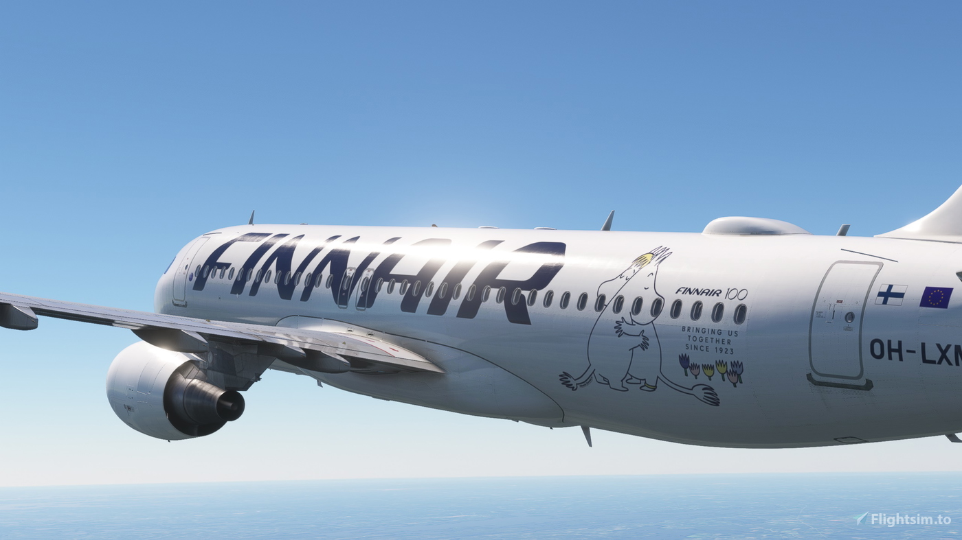 Fenix A320 FINNAIR A320-214. OH-LXK,-LXL,-LXM&MOOMIN100 [4K+8K] .+Cabin/+Announcements for ...