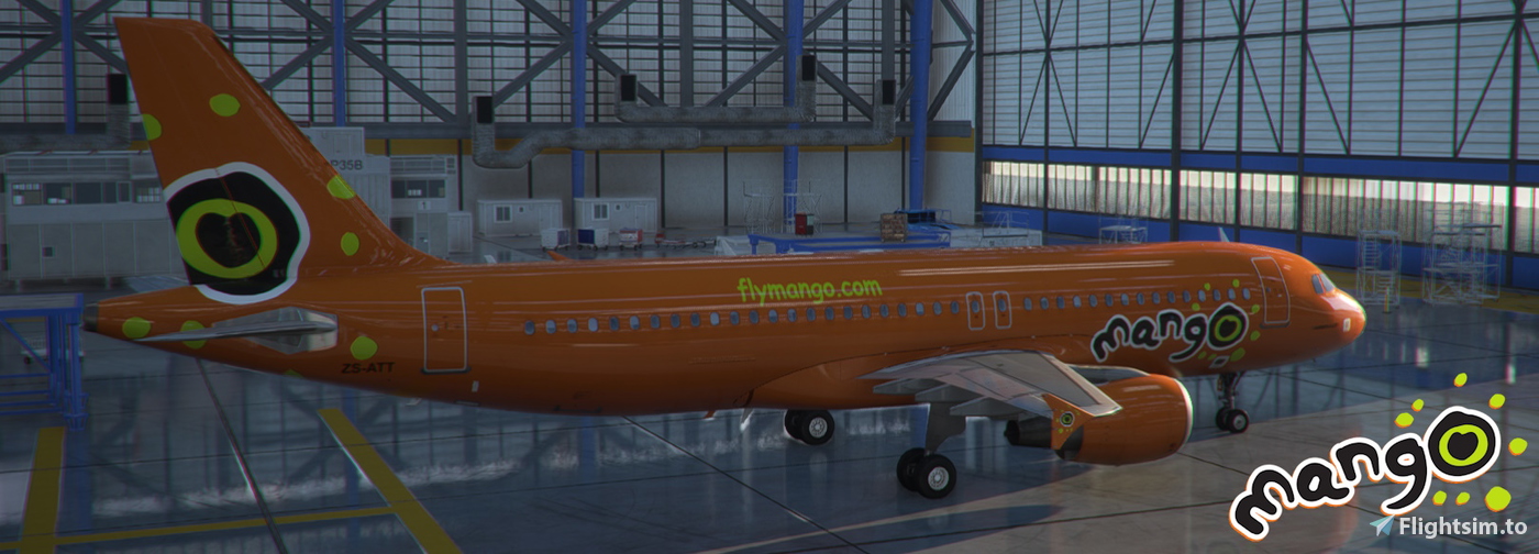 Fenix A320 Mango Airlines ZS-ATT for Microsoft Flight Simulator | MSFS