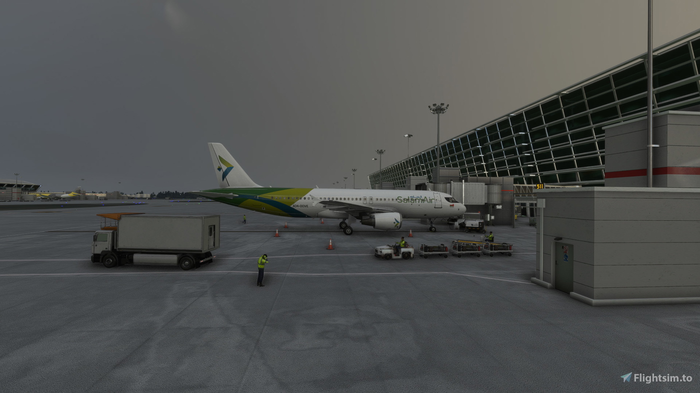 Fenix FMC V2 A320 Salamair Livery 4k for Microsoft Flight Simulator | MSFS