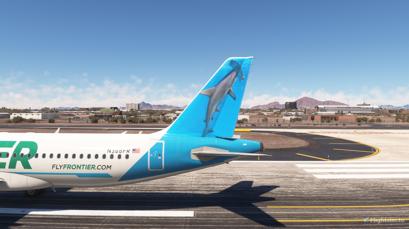 Fenix A320 v2 Frontier Airlines "Rocket" The Hammerhead Shark 8K Livery N388FR for Microsoft ...