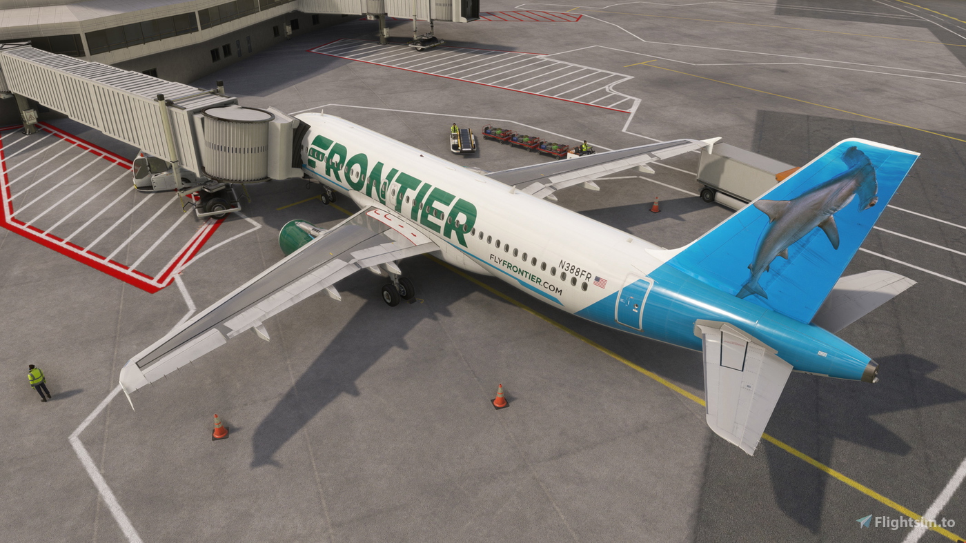 Fenix A320 v2 Frontier Airlines "Rocket" The Hammerhead Shark 8K Livery ...