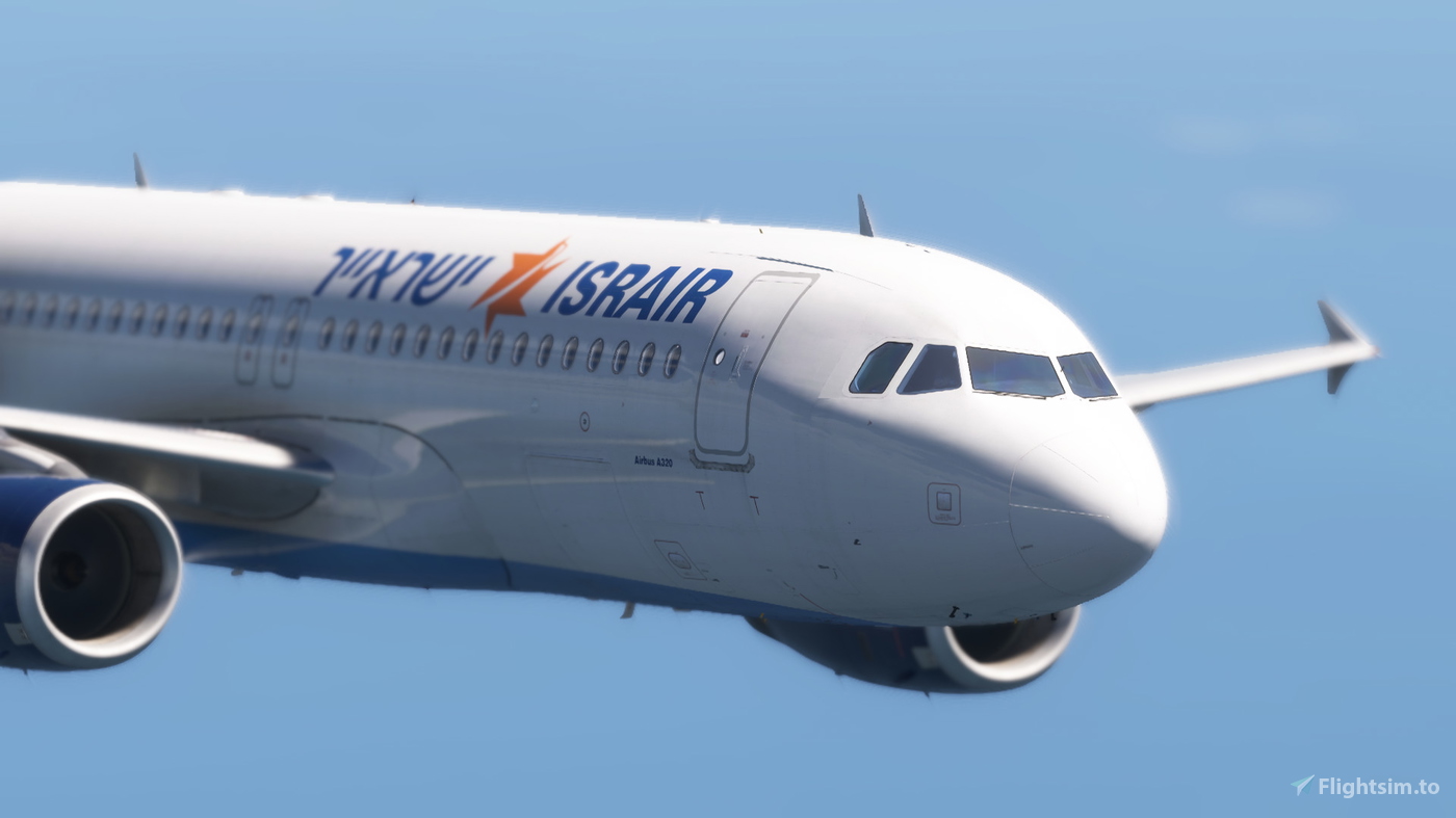 Fenix Airbus A320 Israir Pack | Custom Cabin | 4K for Microsoft Flight Simulator | MSFS