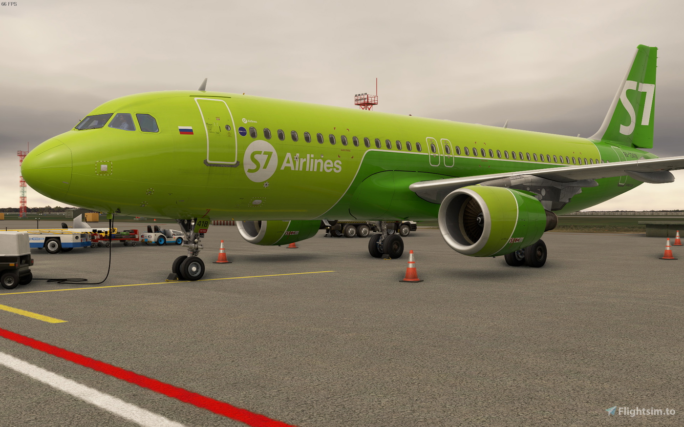 Fenix Simulation A320 S7-Siberia Airlines RA-73418 [8K] w/Cabin for Microsoft Flight Simulator ...