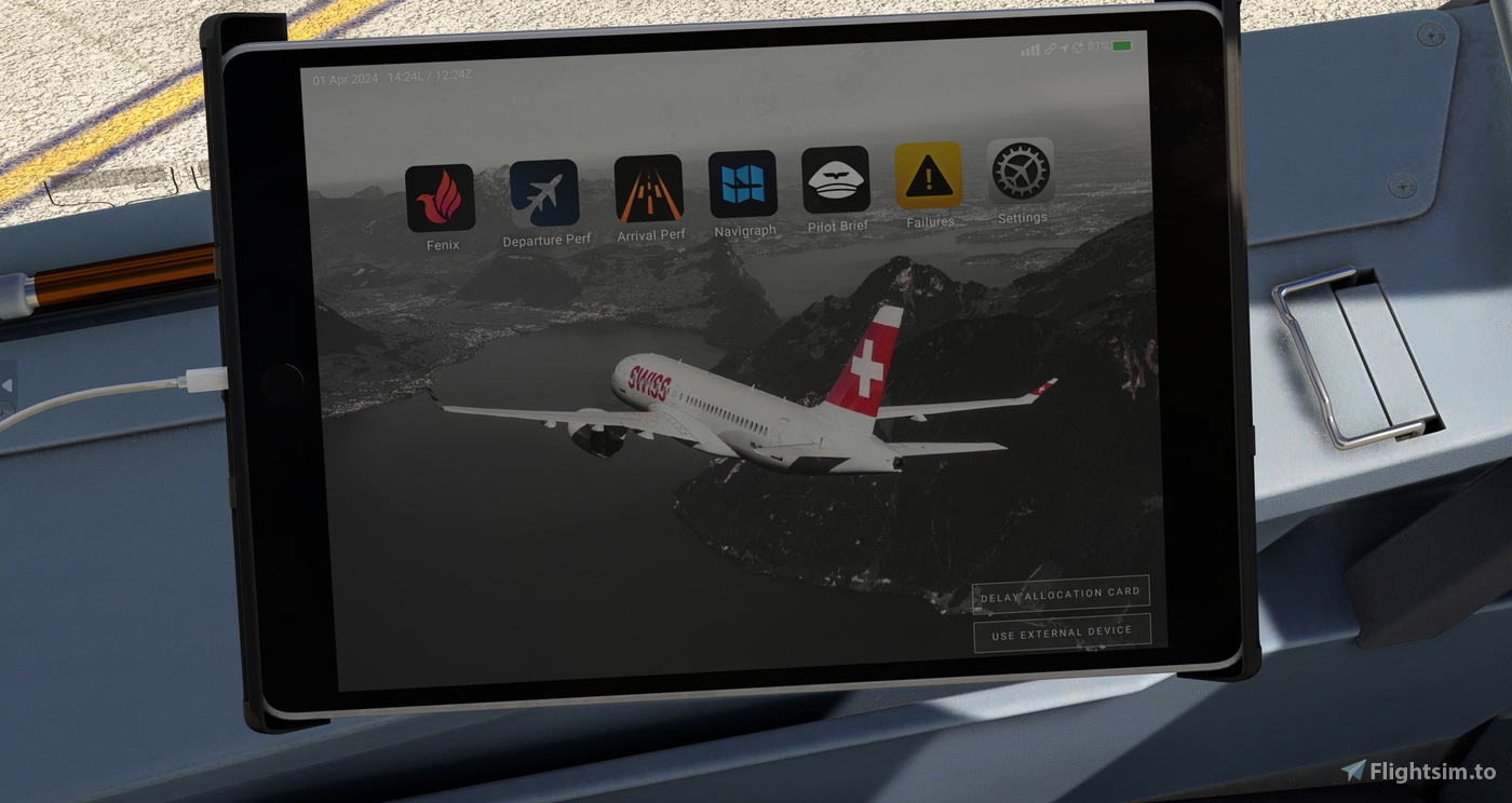 Fenix Swiss IRL EFB Background für Microsoft Flight Simulator | MSFS