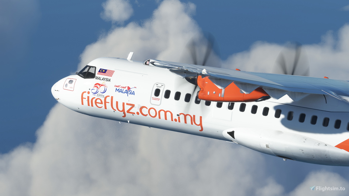 Firefly [9M-FYD] Asobo ATR72 8K pour Microsoft Flight Simulator | MSFS
