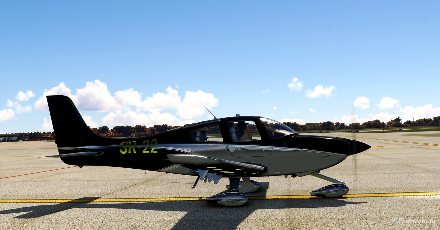 Flightsim Pictures Scott Livery for the Cirrus SR22 in black chrome ...
