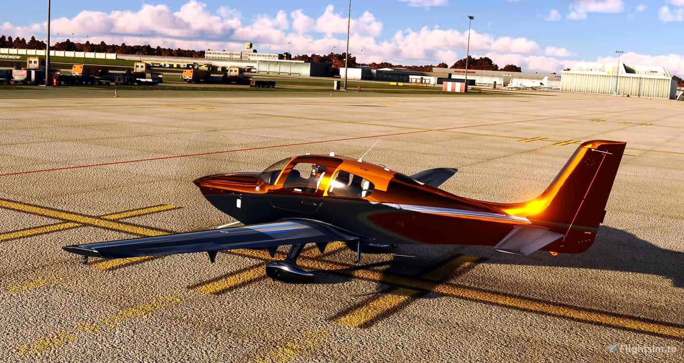 Flightsim Pictures Scott Livery for the Cirrus SR22 in goldorange ...