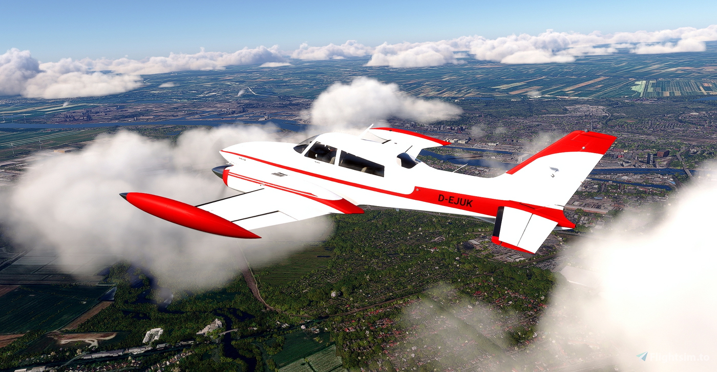 Flightsim Pictures Scott livery for the Milviz C310R in white red für ...