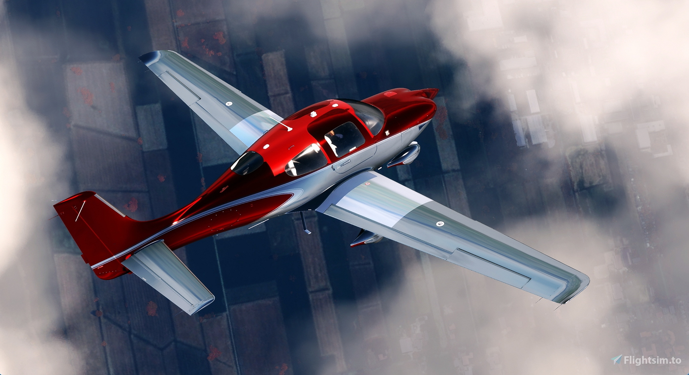 Flightsim Pictures Scott Livery for the new Cirrus 22 in red chrome for ...
