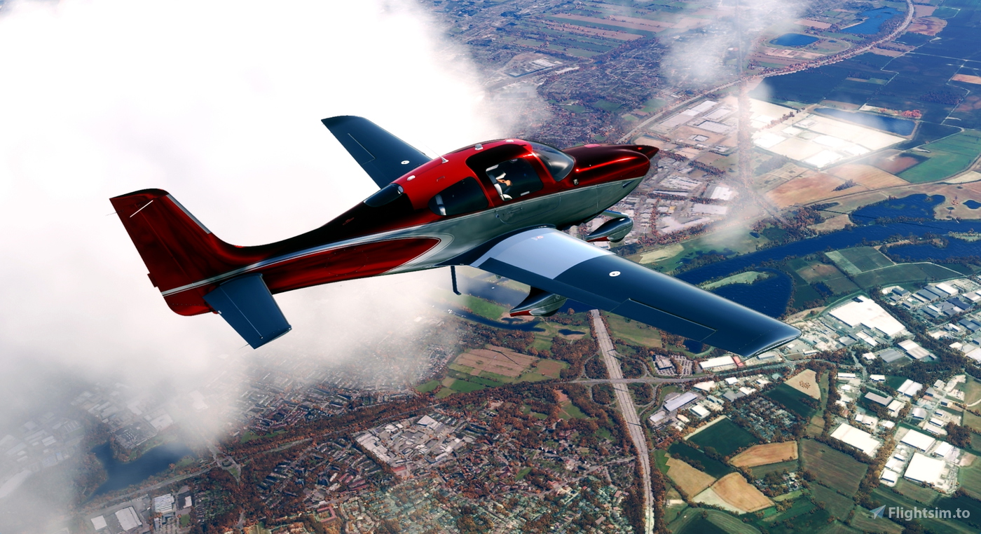 Flightsim Pictures Scott Livery for the new Cirrus 22 in red chrome for ...