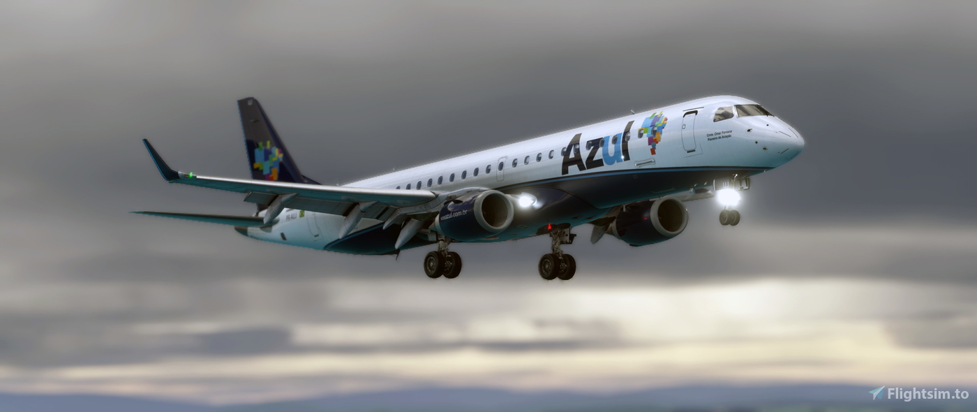 FlightSim Studio - E-Jets 195 Azul Brazilian Airlines PR-AUJ "Cmte ...