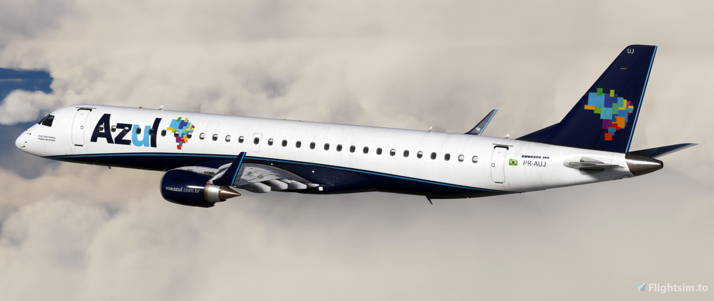 FlightSim Studio - E-Jets 195 Azul Brazilian Airlines PR-AUJ "Cmte ...