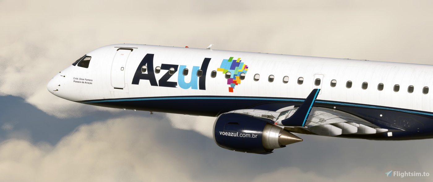 FlightSim Studio - E-Jets 195 Azul Brazilian Airlines PR-AUJ "Cmte ...