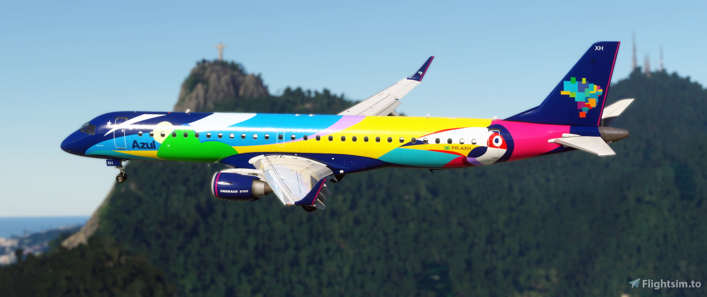 FlightSim Studio - E-Jets 195 Azul Brazilian Airlines PR-AXH "Verão ...