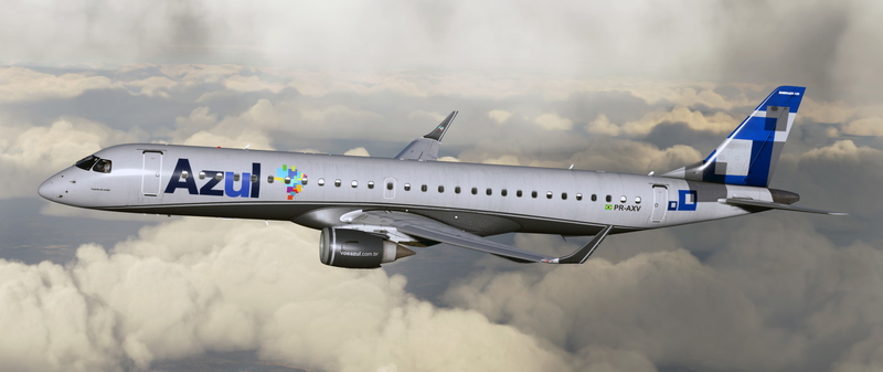 FlightSim Studio - E-Jets 195 Azul Brazilian Airlines PR-AXV "Espírito ...
