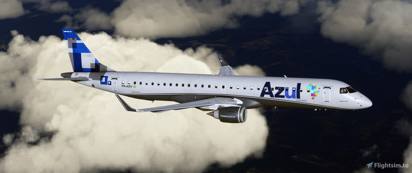 FlightSim Studio - E-Jets 195 Azul Brazilian Airlines PR-AXV "Espírito ...