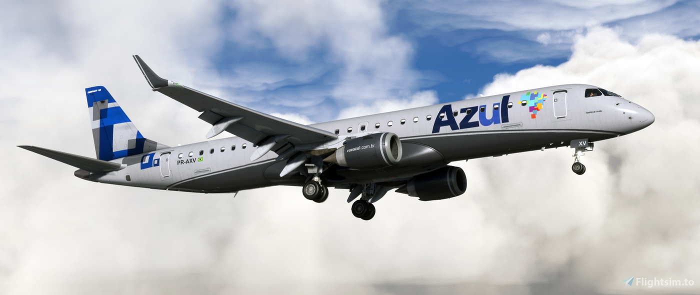 FlightSim Studio - E-Jets 195 Azul Brazilian Airlines PR-AXV "Espírito ...