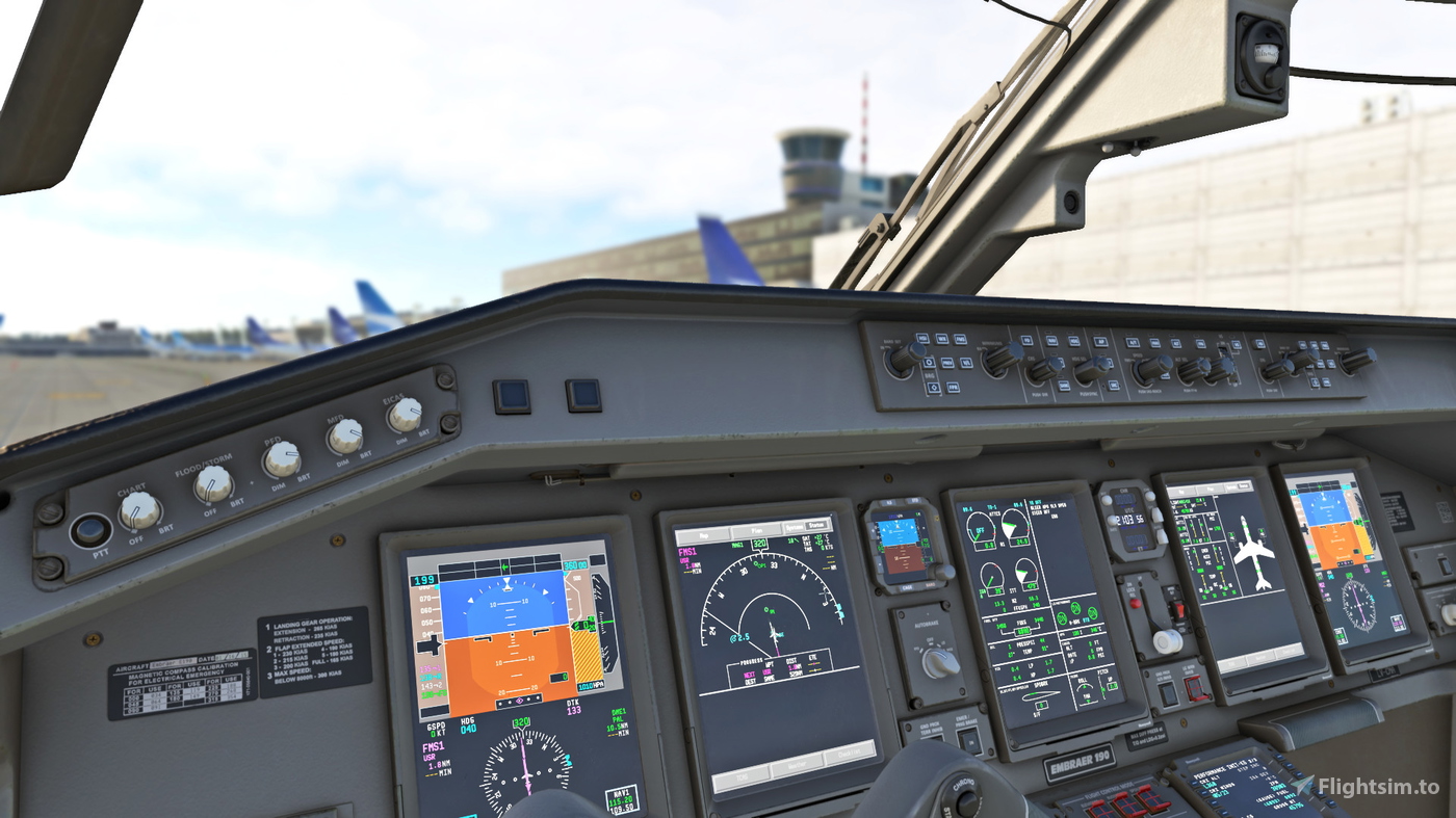 FlightSimStudios E190/195 PFD Mod for Microsoft Flight Simulator | MSFS