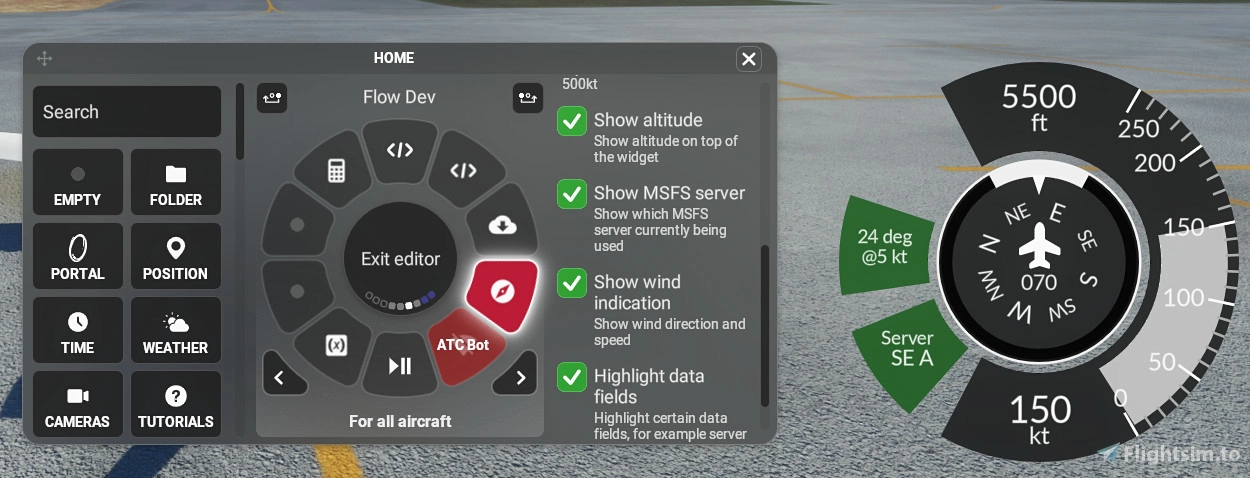 Flow Pro Widget: Dashboard for Microsoft Flight Simulator | MSFS