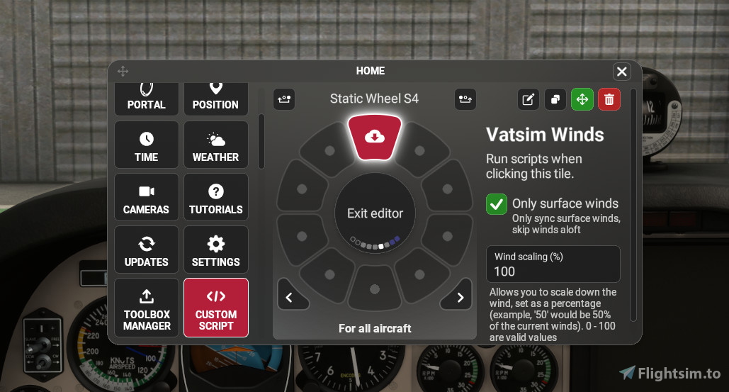 Flow Pro Widget: Vatsim Winds for Microsoft Flight Simulator | MSFS