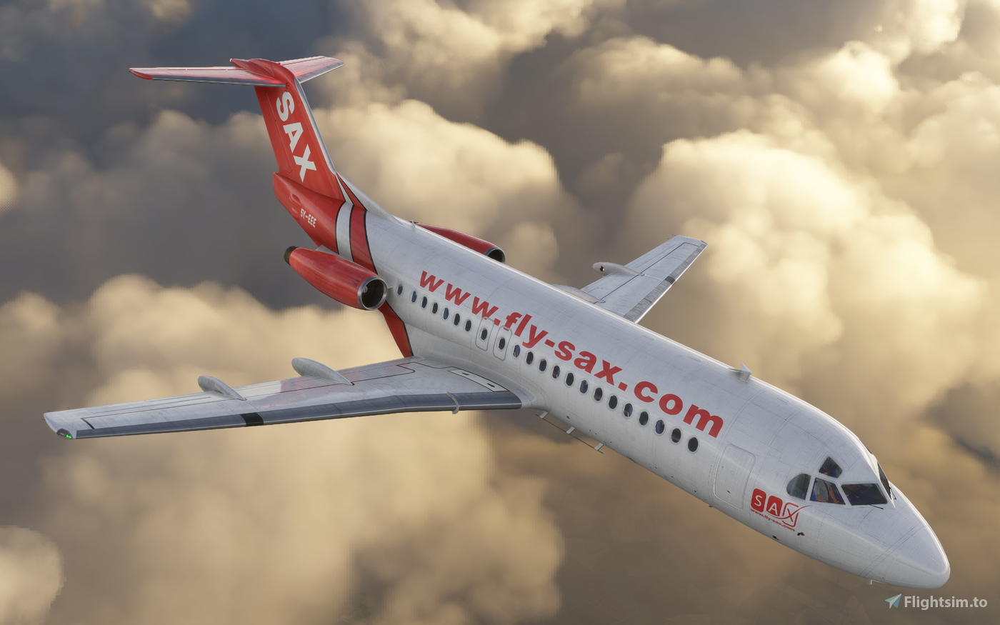 Fly-SAX F28-4000 5Y-EEE for Microsoft Flight Simulator | MSFS