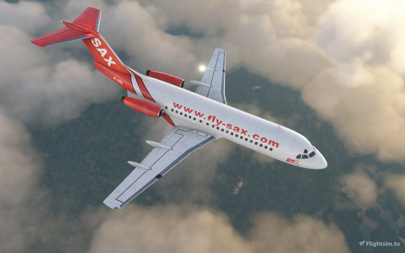 Fly-SAX F28-4000 5Y-EEE for Microsoft Flight Simulator | MSFS