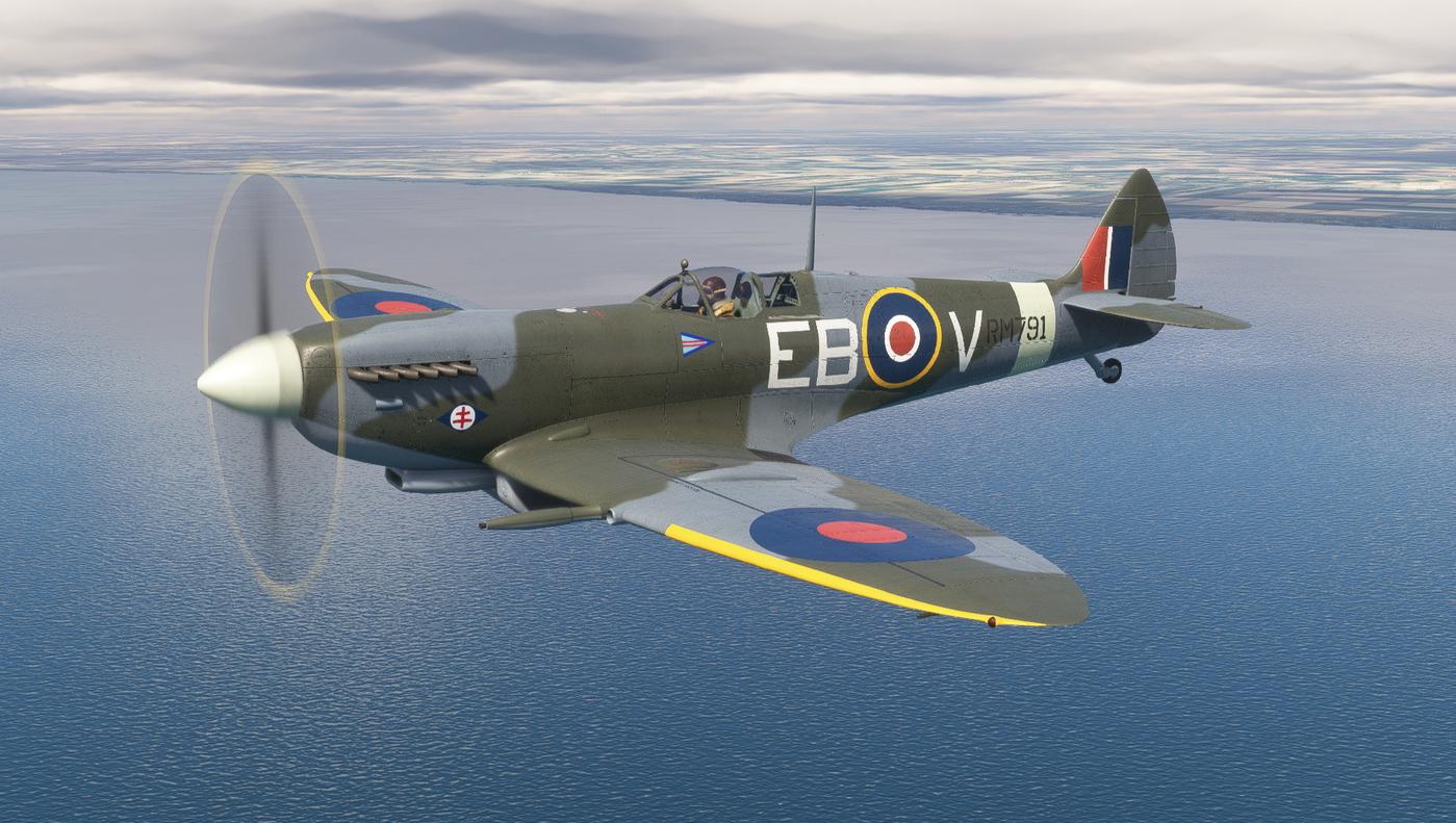 flyingiron Spitfire Mk. IXc - vTAC 41 Squadron RM791 "EB-V" (semi ...