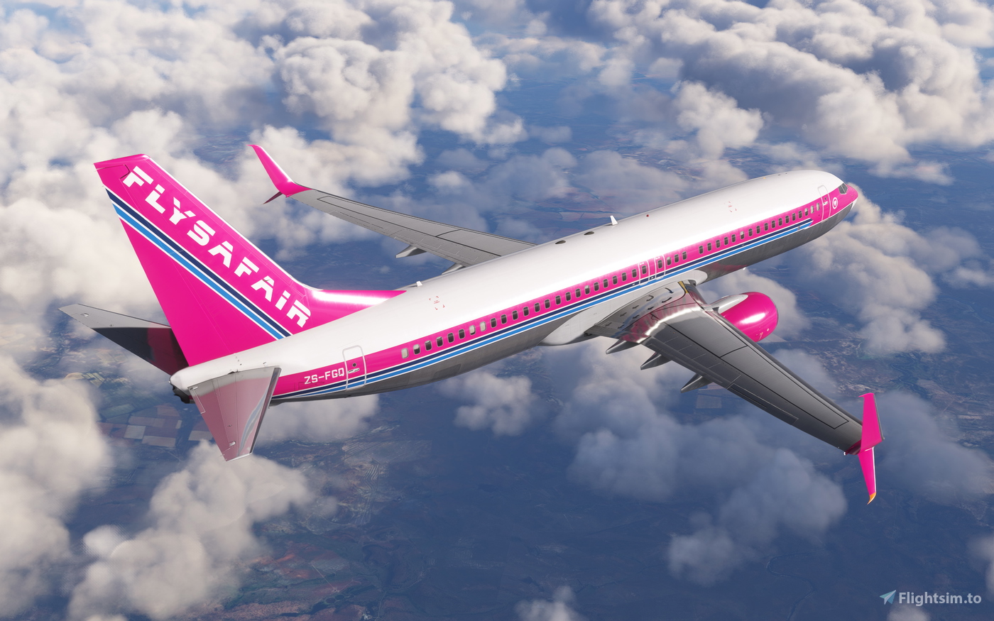 FlySafair Boeing 737-800 PMDG SSW ZS-FGQ "Retro" Fictional Livery for ...
