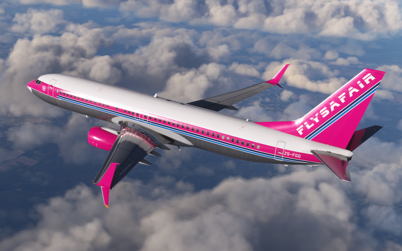 FlySafair Boeing 737-800 PMDG SSW ZS-FGQ "Retro" Fictional Livery for ...