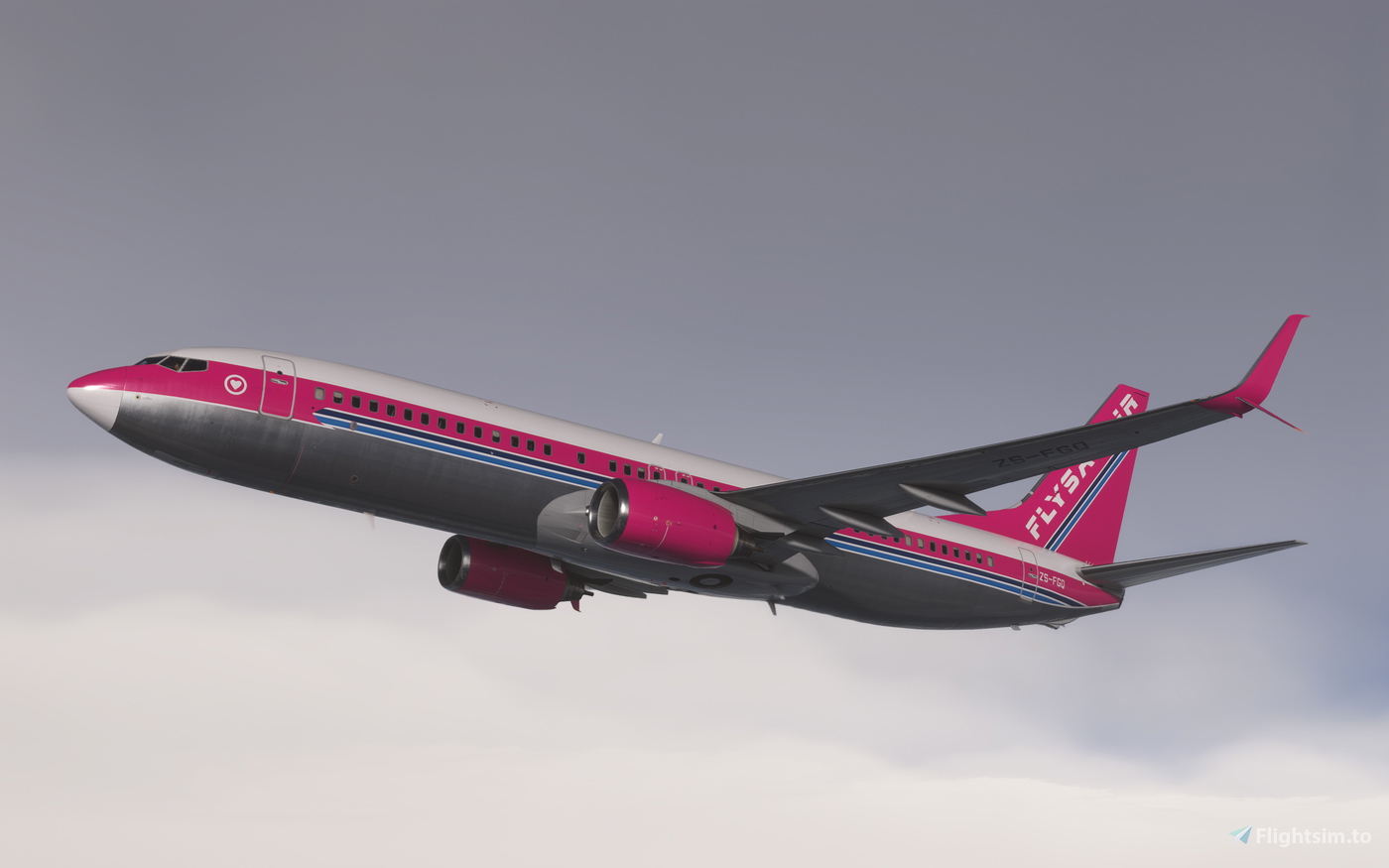 FlySafair Boeing 737-800 PMDG SSW ZS-FGQ "Retro" Fictional Livery for ...