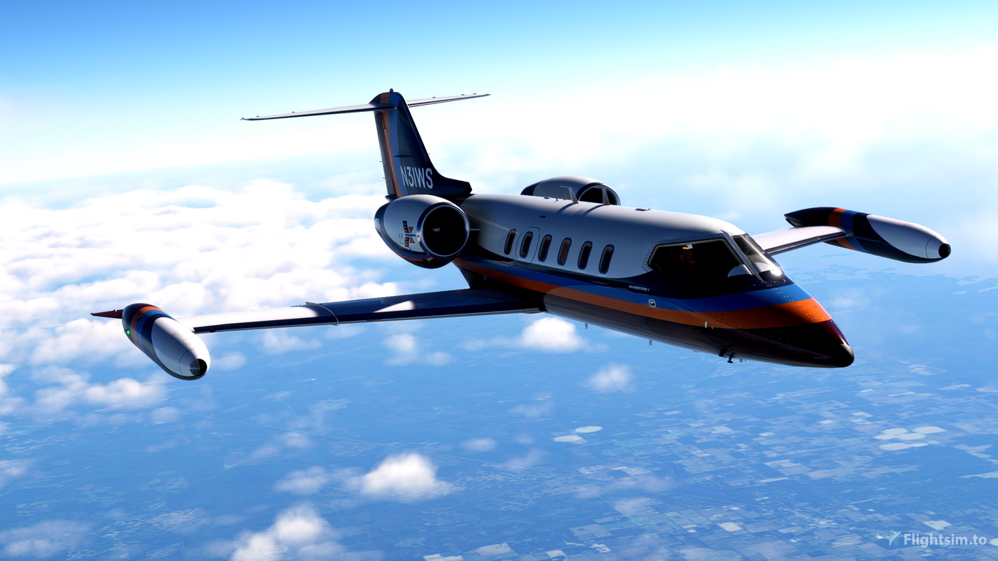 Flysimware Learjet 35A | Windstar Aviation N31WS のために Microsoft Flight ...