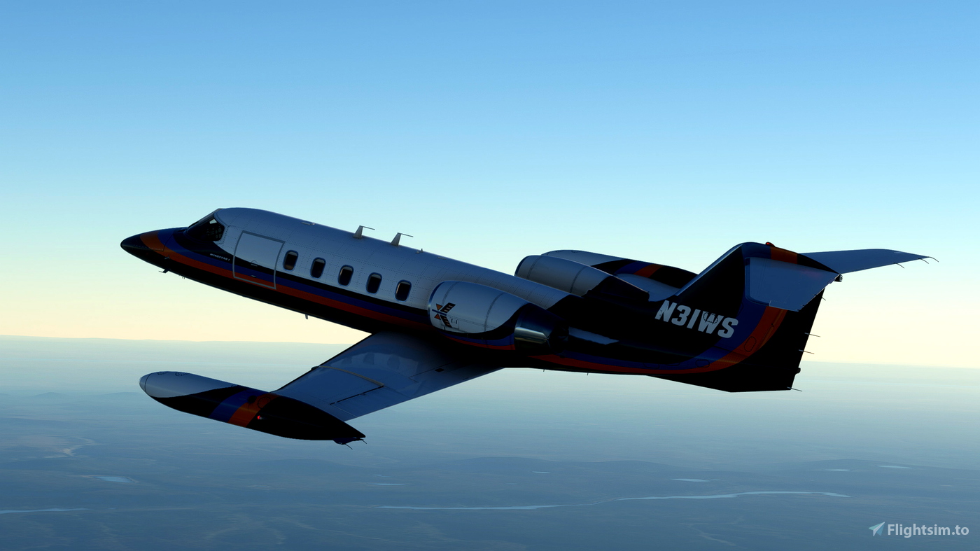 Flysimware Learjet 35A | Windstar Aviation N31WS 对于 Microsoft Flight ...