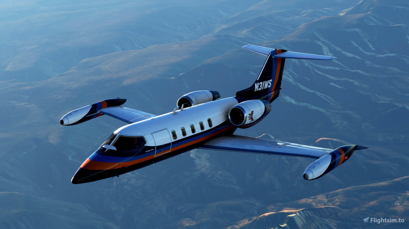 Flysimware Learjet 35A | Windstar Aviation N31WS 对于 Microsoft Flight ...