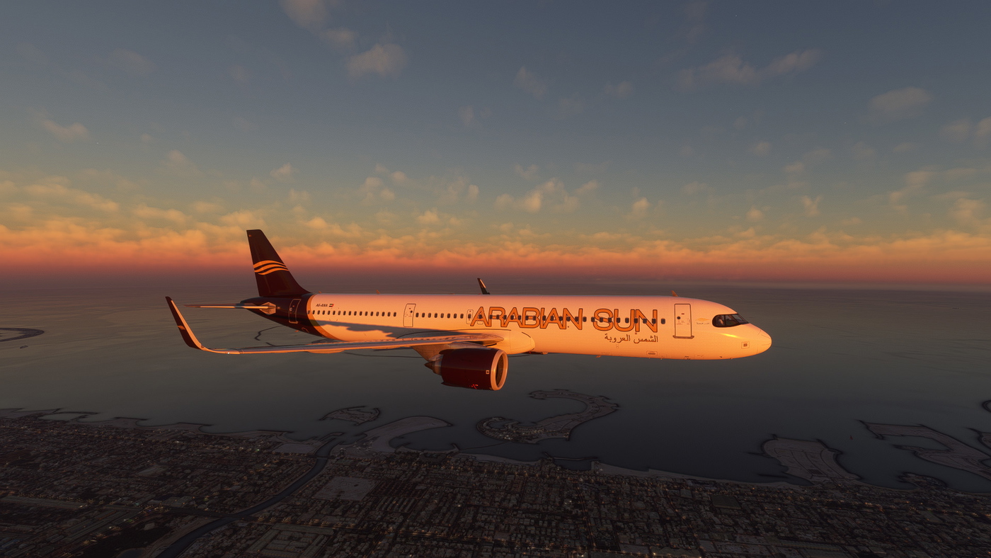 FLYWOH LVFR and Horizon Simulations extension-A321N-LR-leap Arabian Sun ...