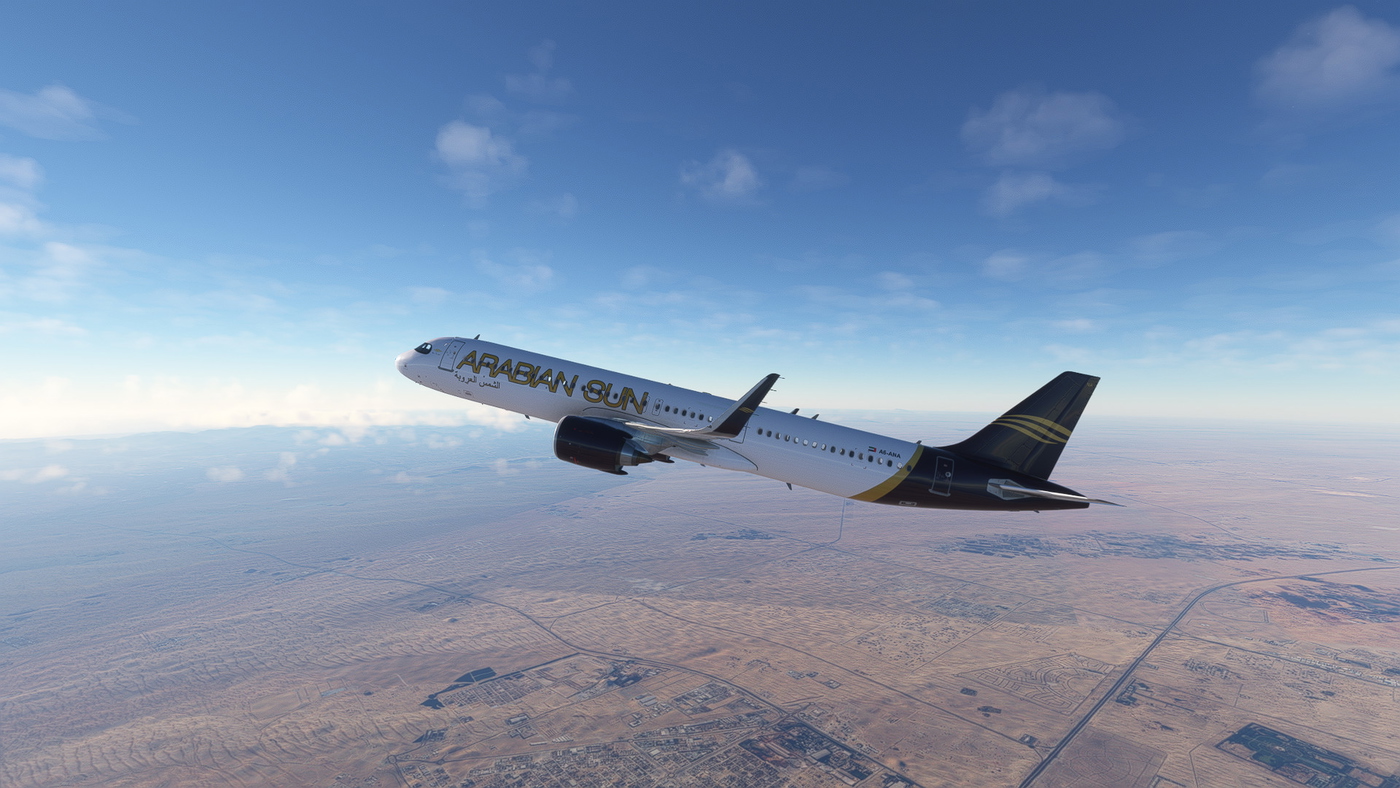FLYWOH LVFR and Horizon Simulations extension-A321N-LR-leap Arabian Sun ...