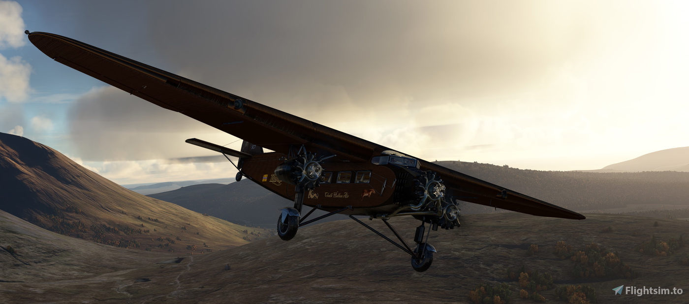Ford Trimotor Cladh Hallan Air brown for Microsoft Flight Simulator | MSFS