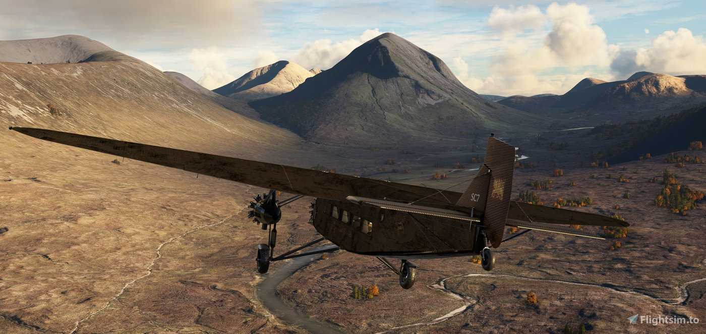 Ford Trimotor Cladh Hallan Air brown for Microsoft Flight Simulator | MSFS