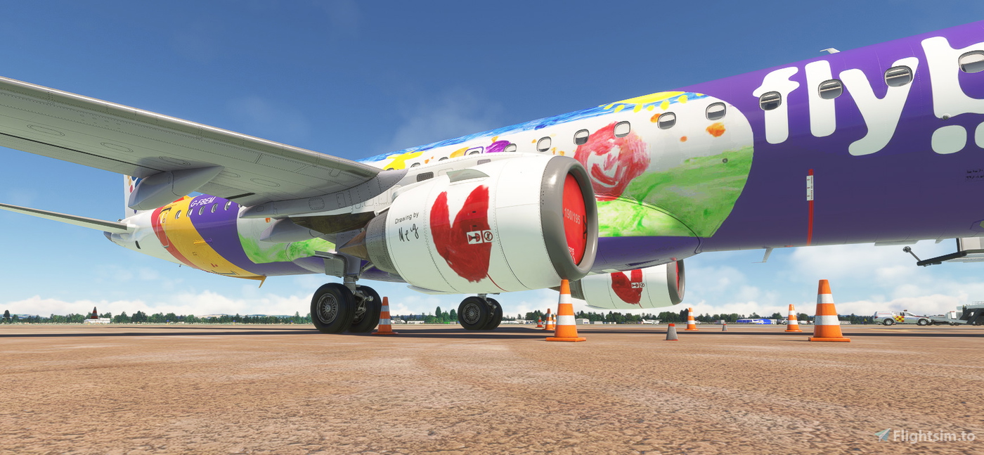FSS Flybe E195 G-FBEM Cancer Research Livery for Microsoft Flight ...