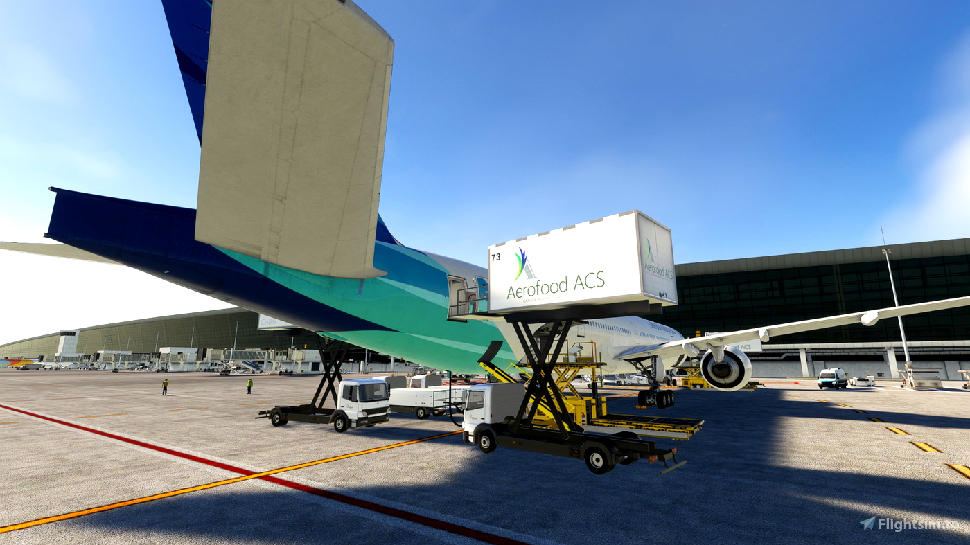 Garuda Indonesia Ground Handling Textures Addon for PMDG B777-300ER dla ...