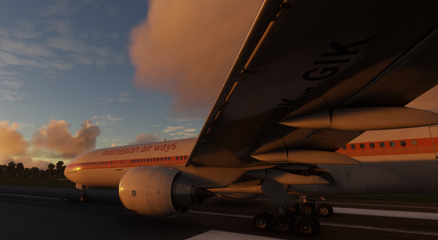Garuda Indonesia Retro 777-3U3/ER PK-GIK for Microsoft Flight Simulator ...