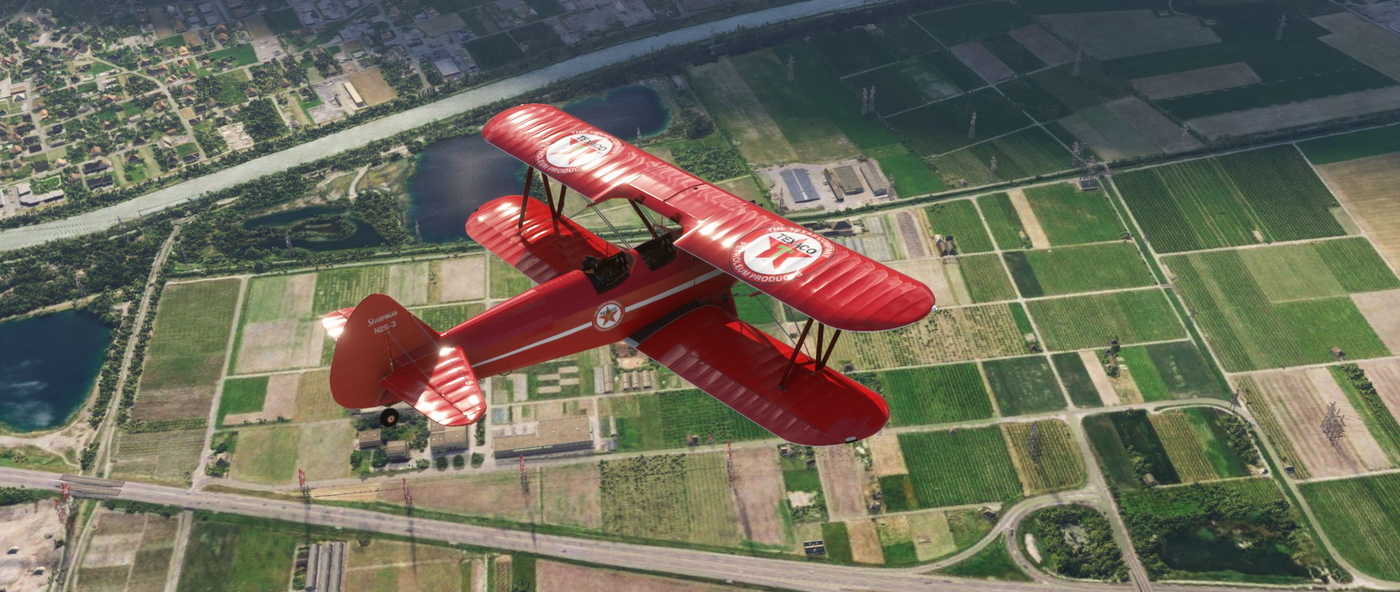 GAS_Stearman_PT13_ Texaco for Microsoft Flight Simulator | MSFS