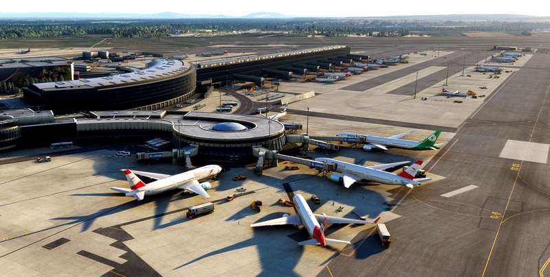 GAYA LOWW Vienna - Lights & Parking Enhancements for Microsoft Flight Simulator | MSFS