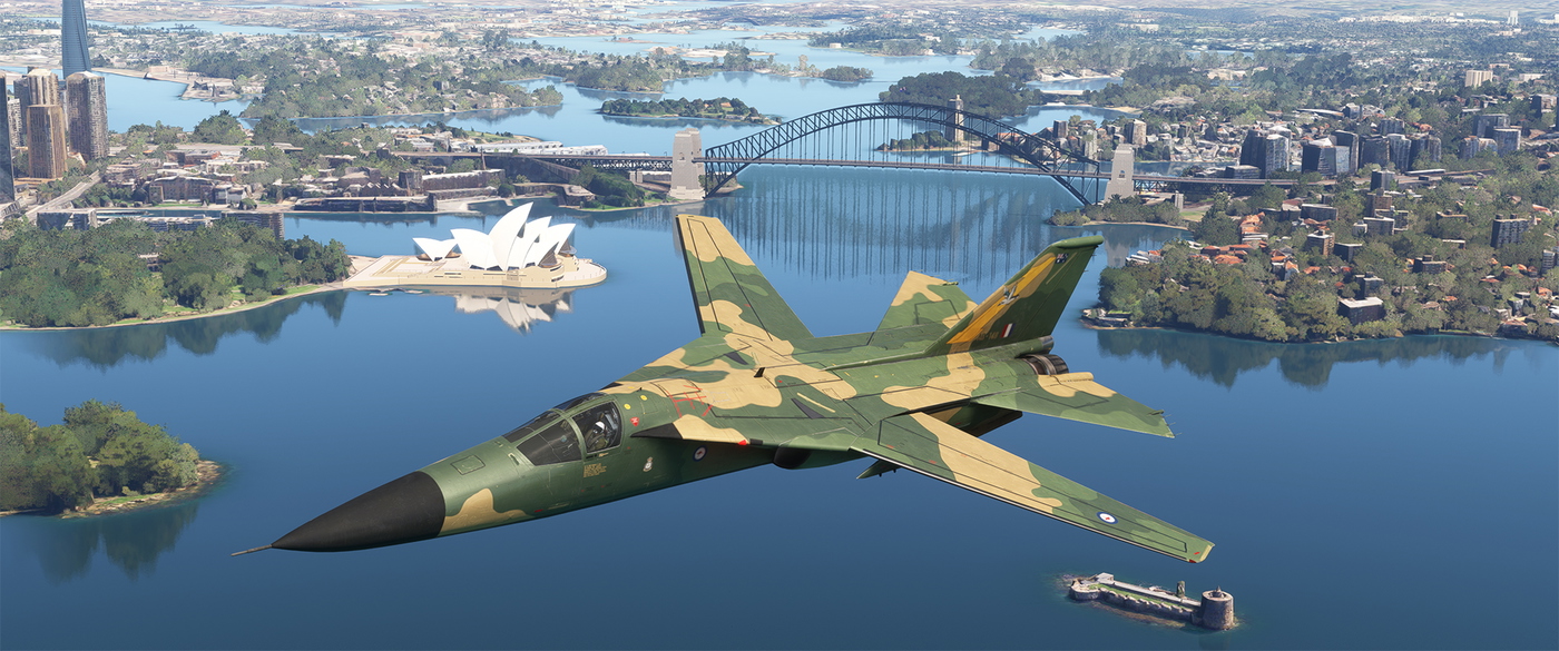 GKS F-111E MSFS RAAF 1 SQN SEA voor Microsoft Flight Simulator | MSFS